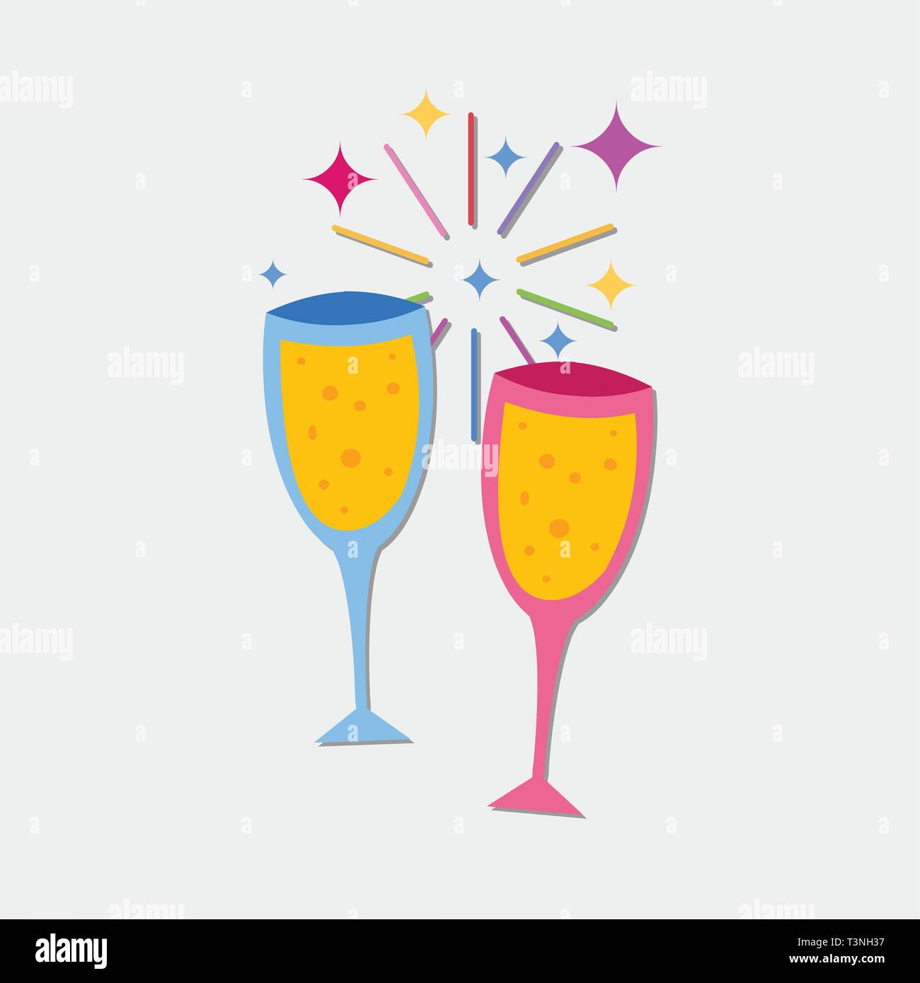toasting two wine vector symbol illustration Stock Vector Image & Art ...