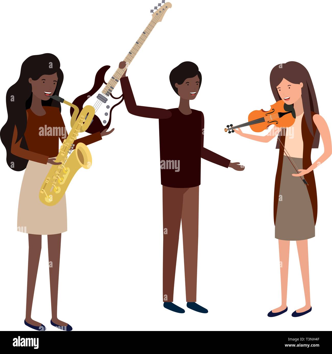 group of people with musical instruments Stock Vector Image & Art - Alamy