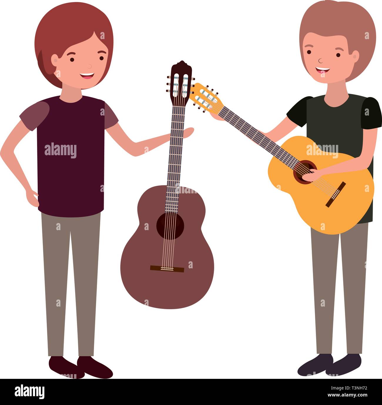 men with musical instruments character Stock Vector Image & Art - Alamy