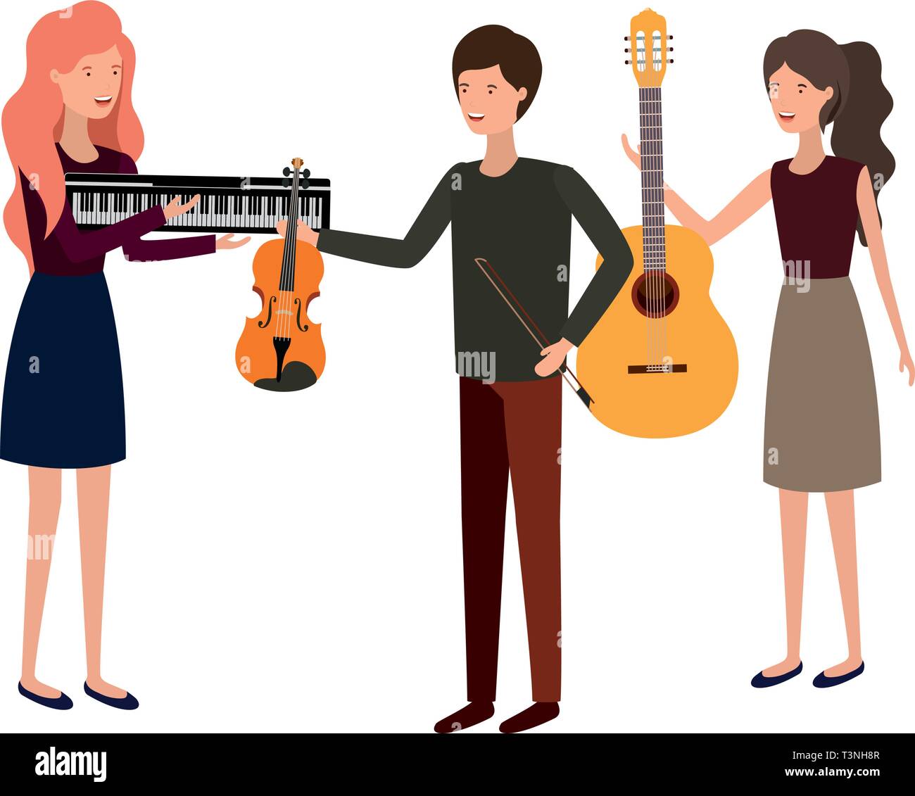 group of people with musical instruments Stock Vector Image & Art - Alamy