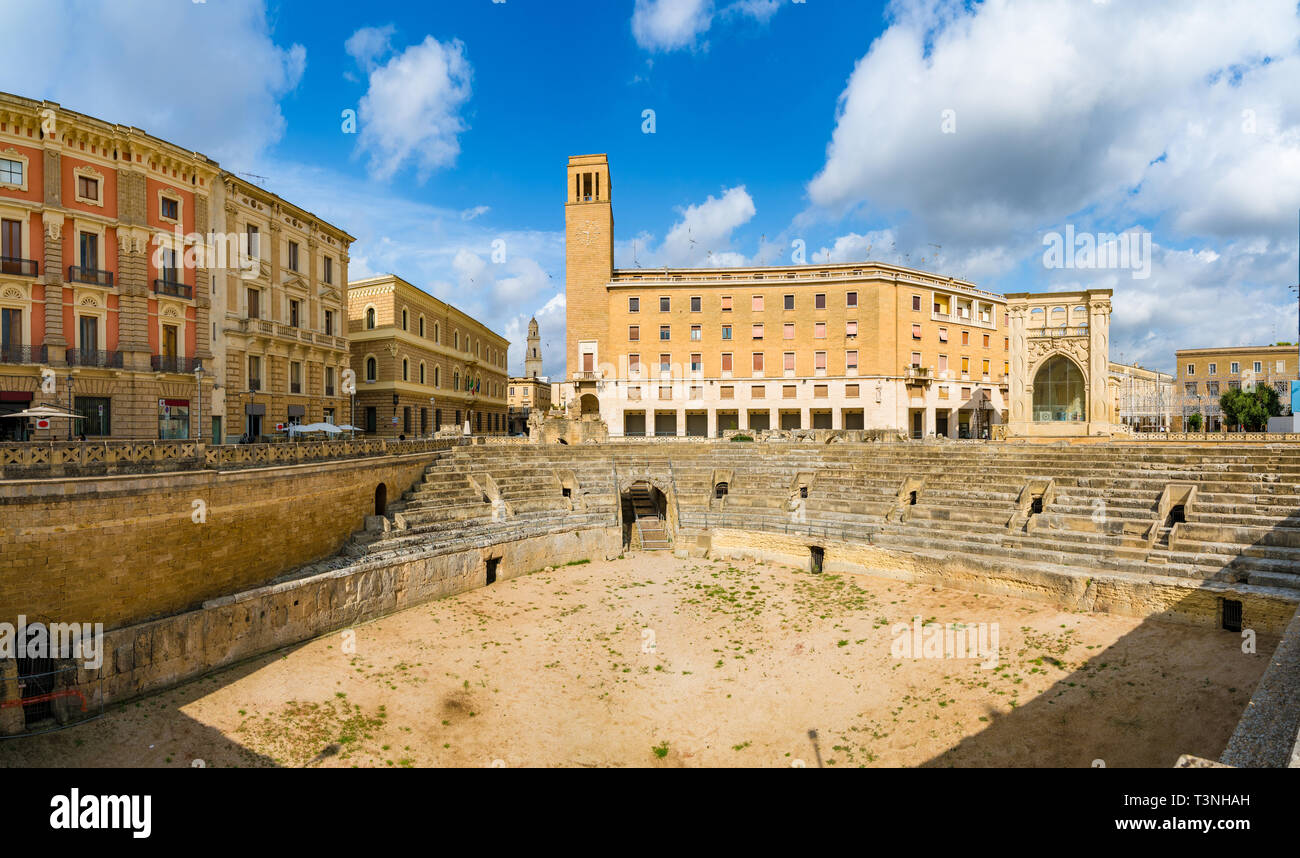 Ancient Roman Amphitheatre in Lecce, Puglia region, southern Italy ...