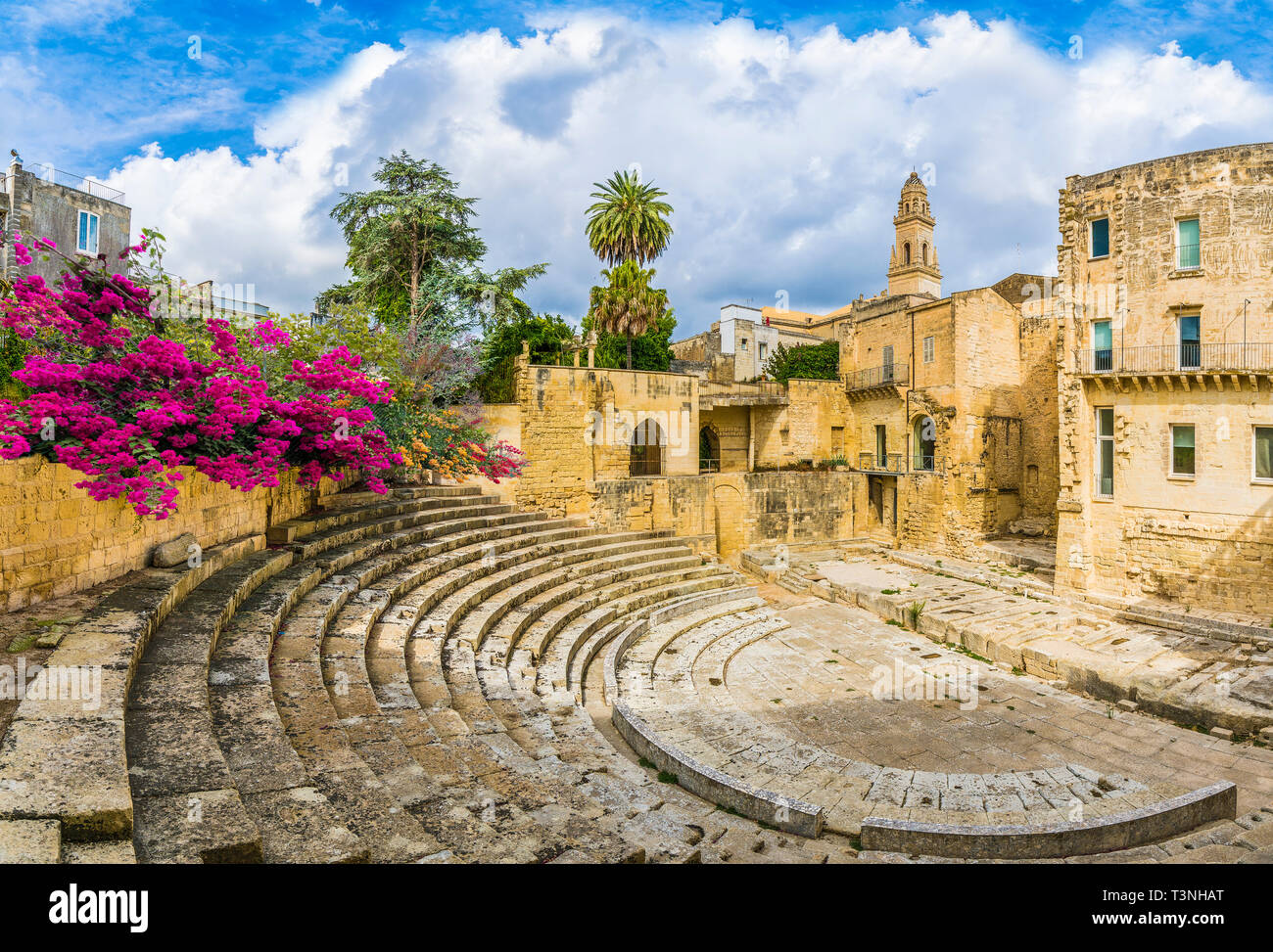 Ancient Roman theater in Lecce, Puglia region, southern Italy Stock ...