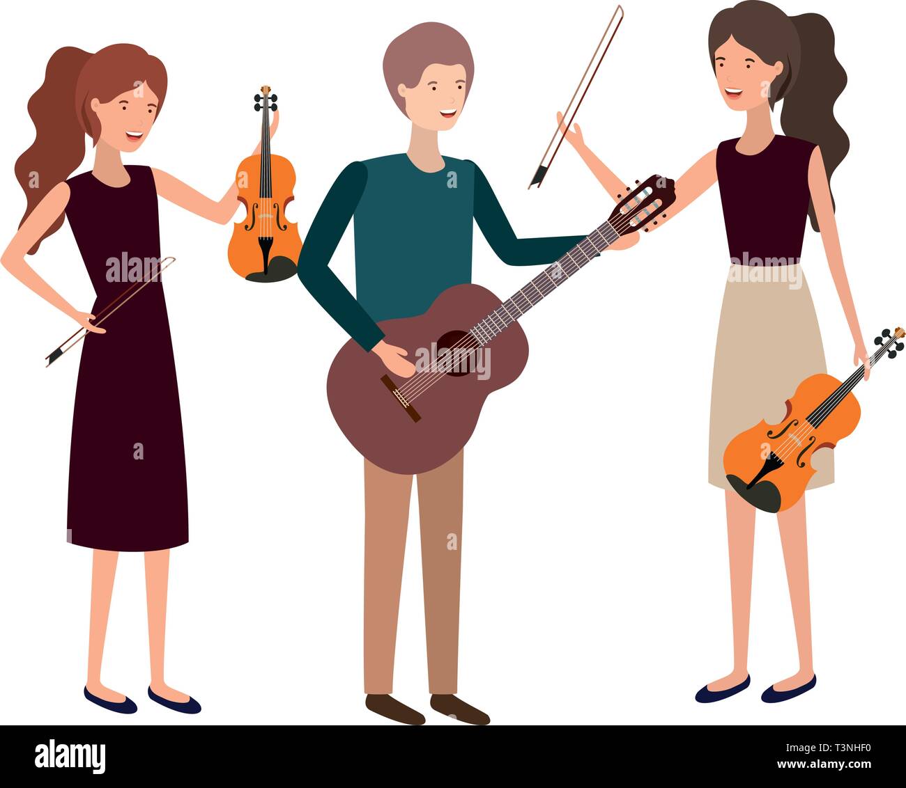 group of people with musical instruments Stock Vector Image & Art - Alamy