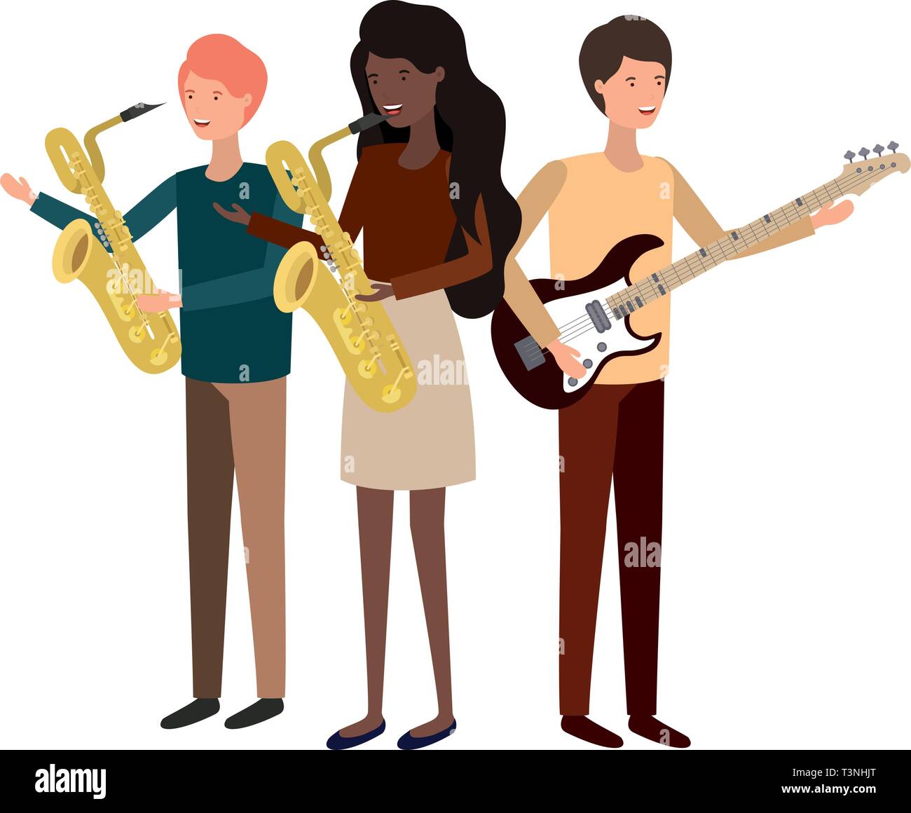 group of people with musical instruments Stock Vector Image & Art - Alamy