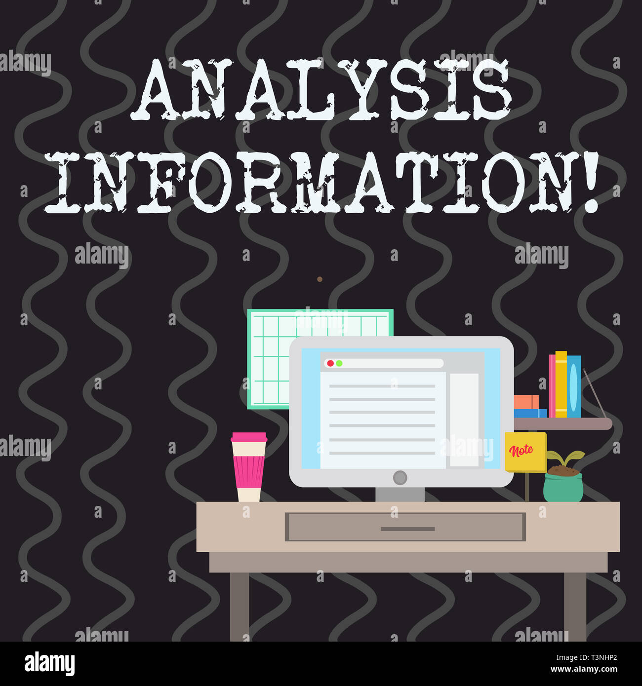 Writing note showing Analysis Information. Business concept for A ...