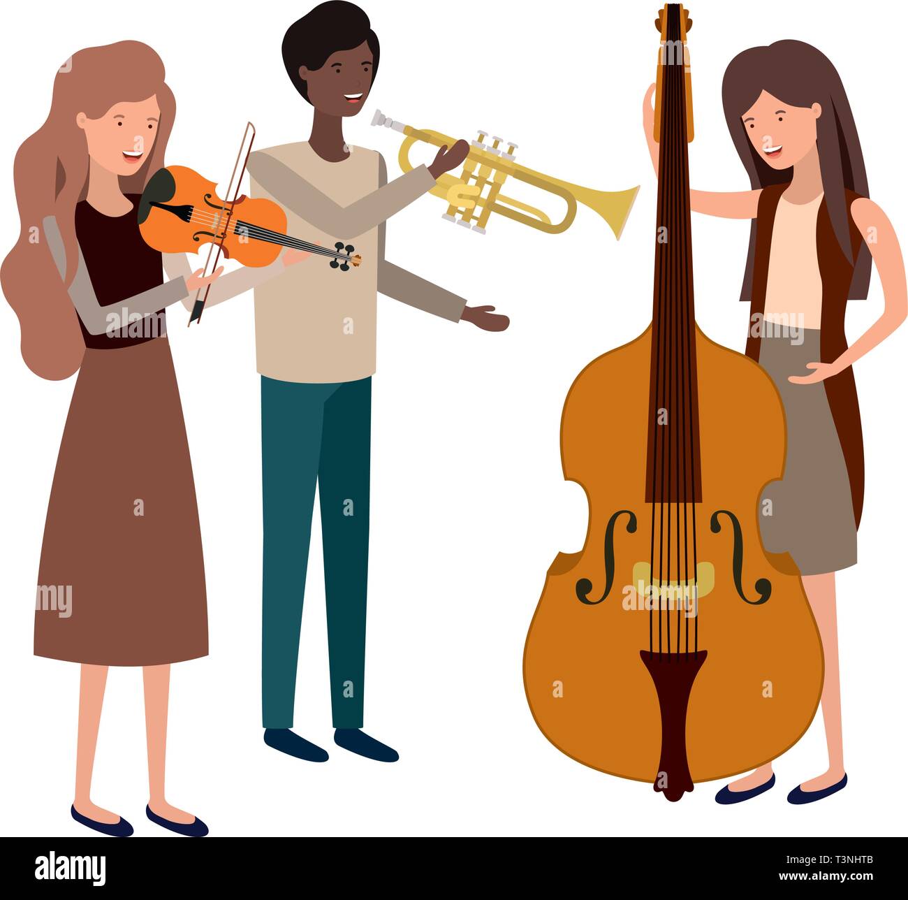 group of people with musical instruments Stock Vector Image & Art - Alamy