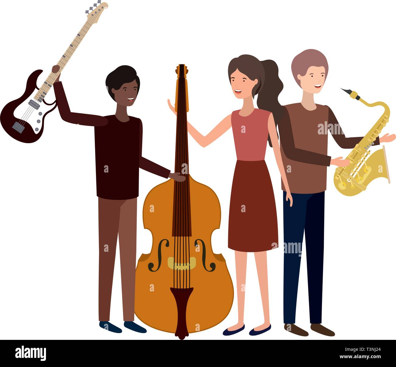 group of people with musical instruments Stock Vector Image & Art - Alamy