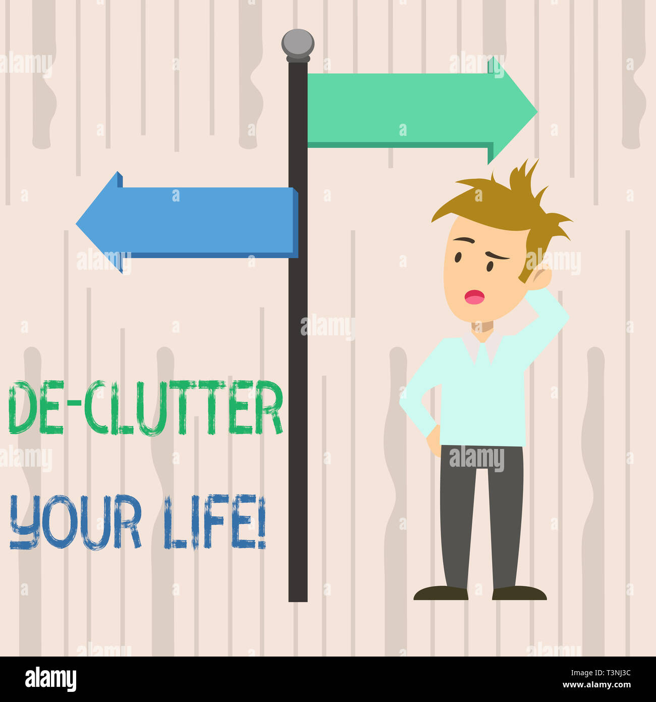 Writing note showing De Clutter Your Life. Business concept for remove ...