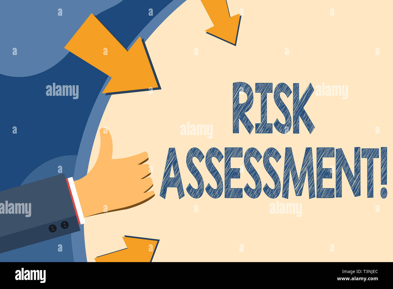 Text sign showing Risk Assessment. Business photo showcasing evaluating ...