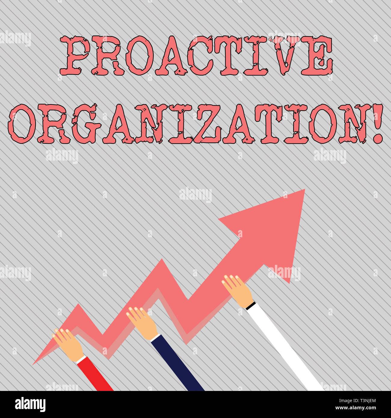 Text sign showing Proactive Organization. Business photo text Action ...