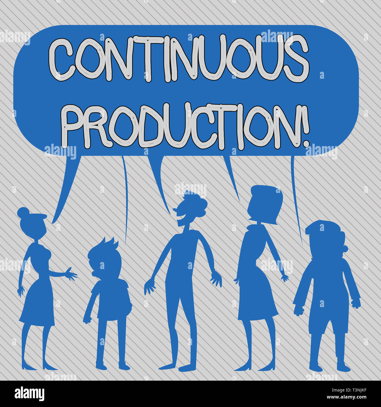 Text sign showing Continuous Production. Business photo showcasing ...