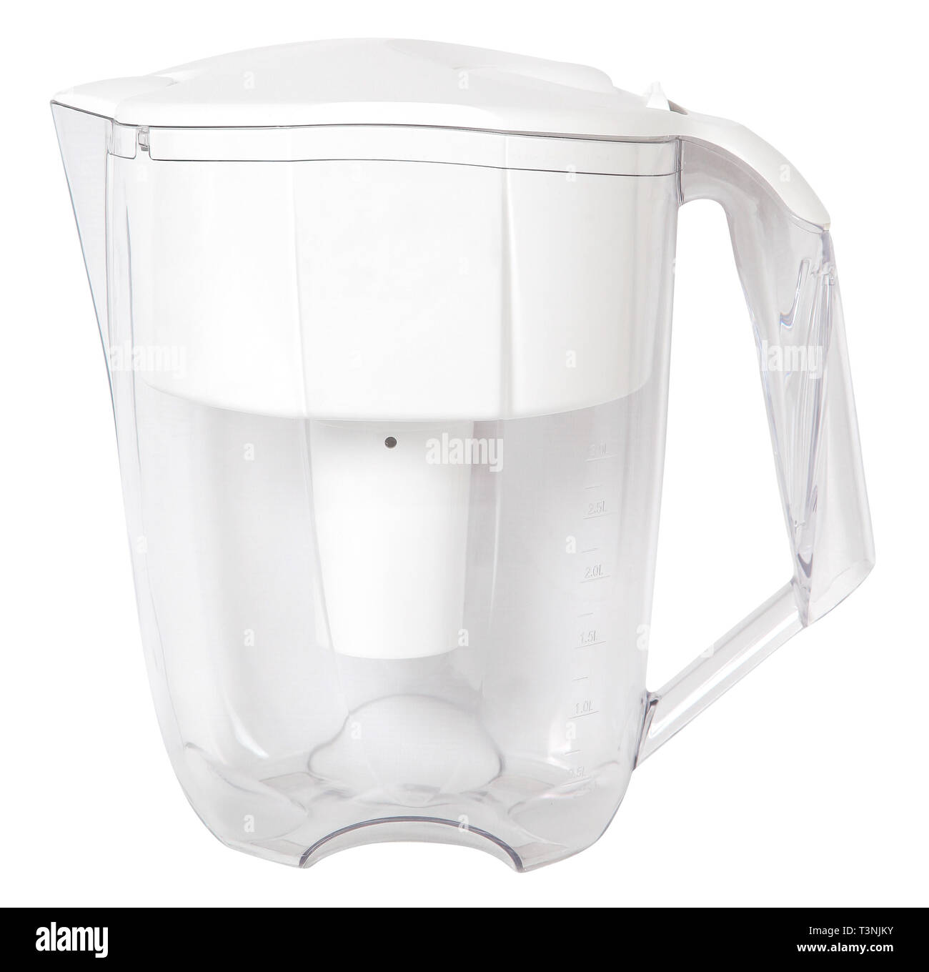 Filter jug for cleaning water (for purification) isolated on white ...