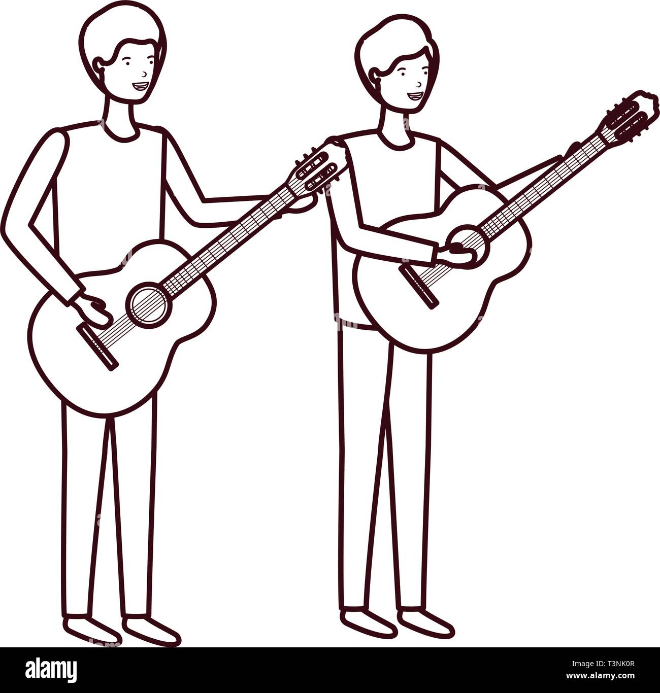 men with musical instruments character Stock Vector Image & Art - Alamy