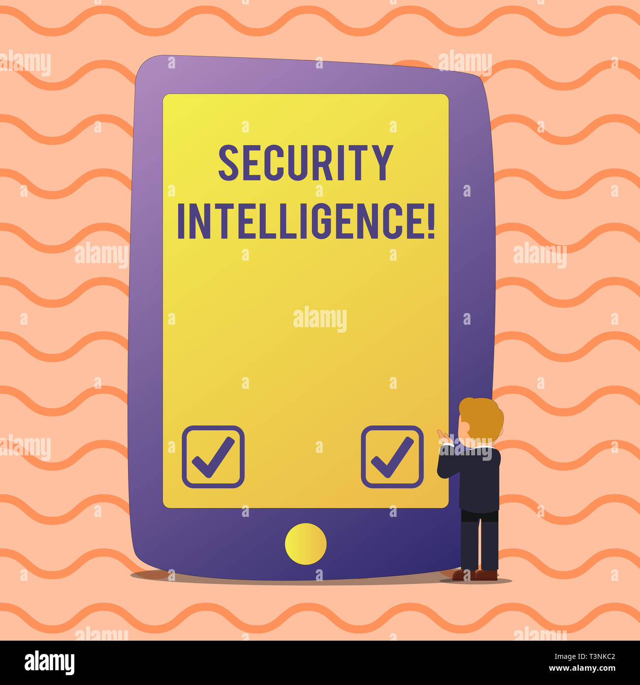 Conceptual Hand Writing Showing Security Intelligence Concept Meaning Protecting An