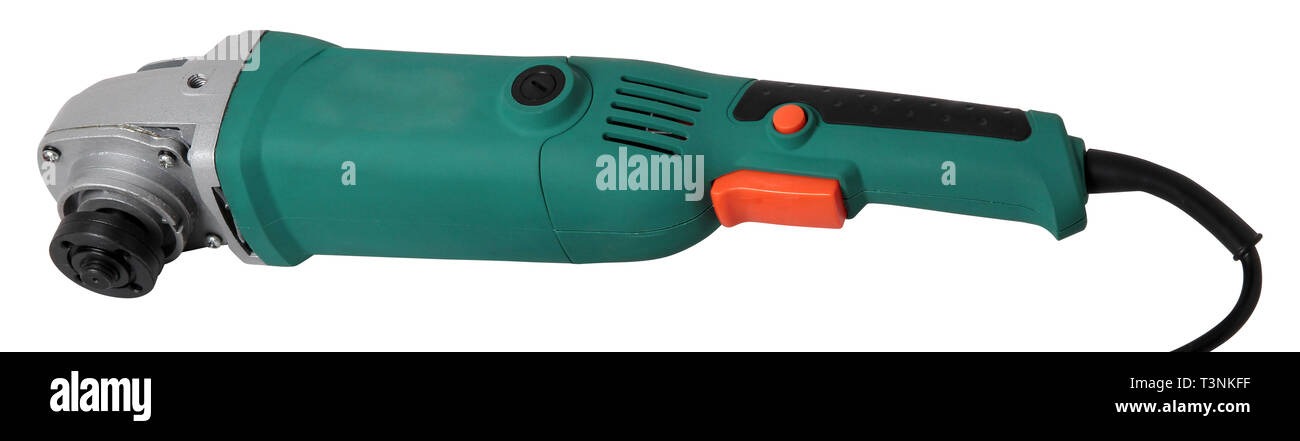 Angle Sander. Isolated on white background. Sander saw. Angle machine ...