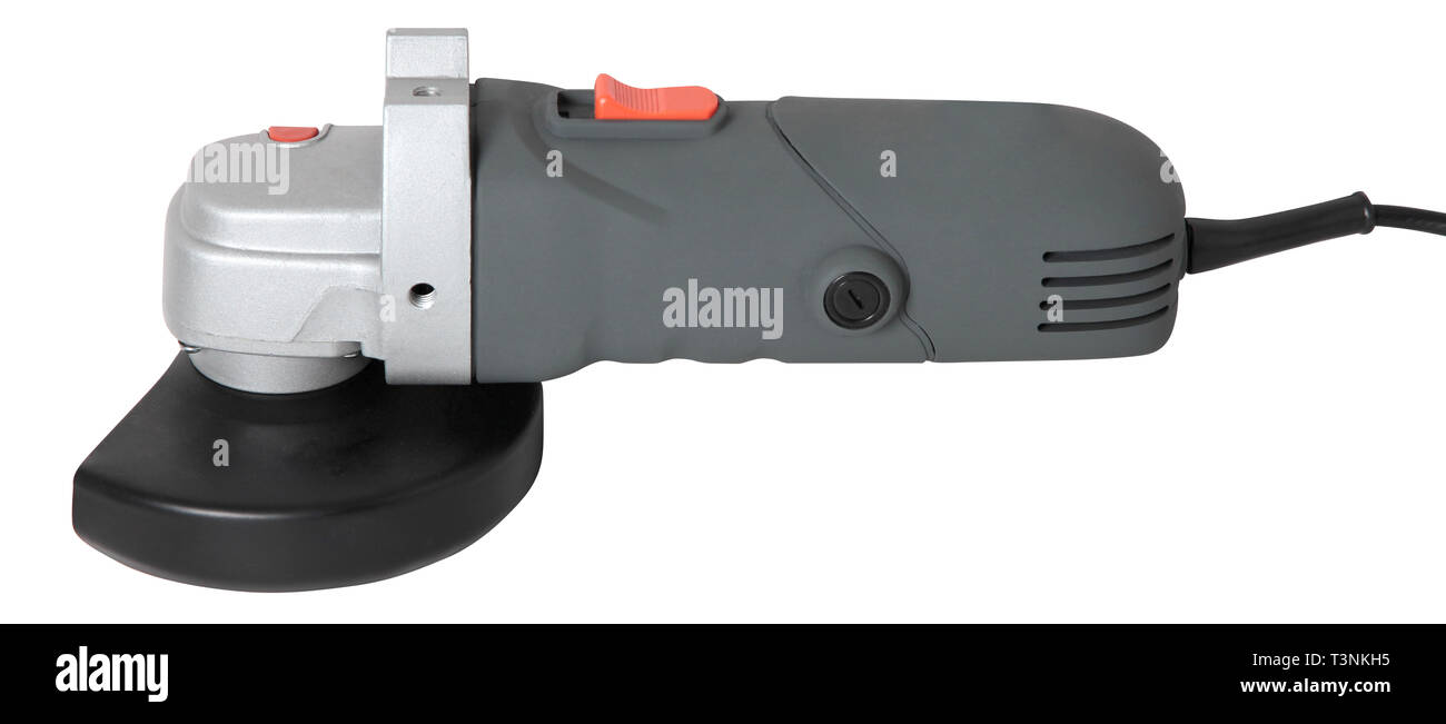 Angle Sander. Isolated on white background. Sander saw. Angle machine ...