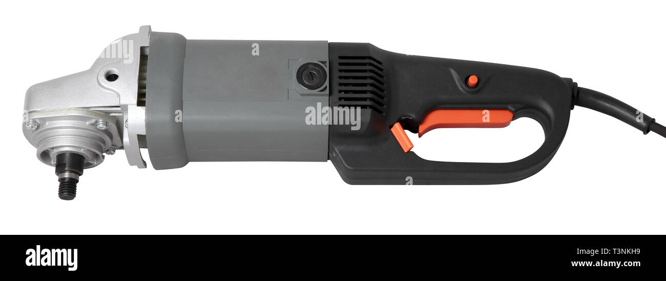 Angle Sander. Isolated on white background. Sander saw. Angle machine ...