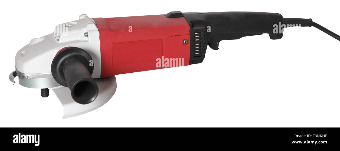 Angle Sander. Isolated on white background. Sander saw. Angle machine ...