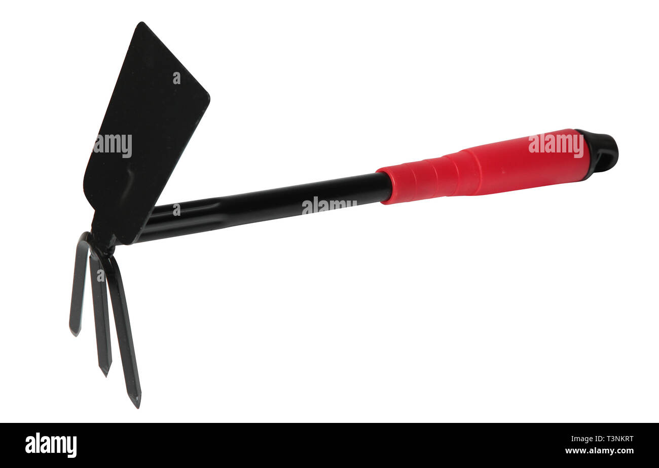 Garden hoe tool isolated on white background Stock Photo - Alamy