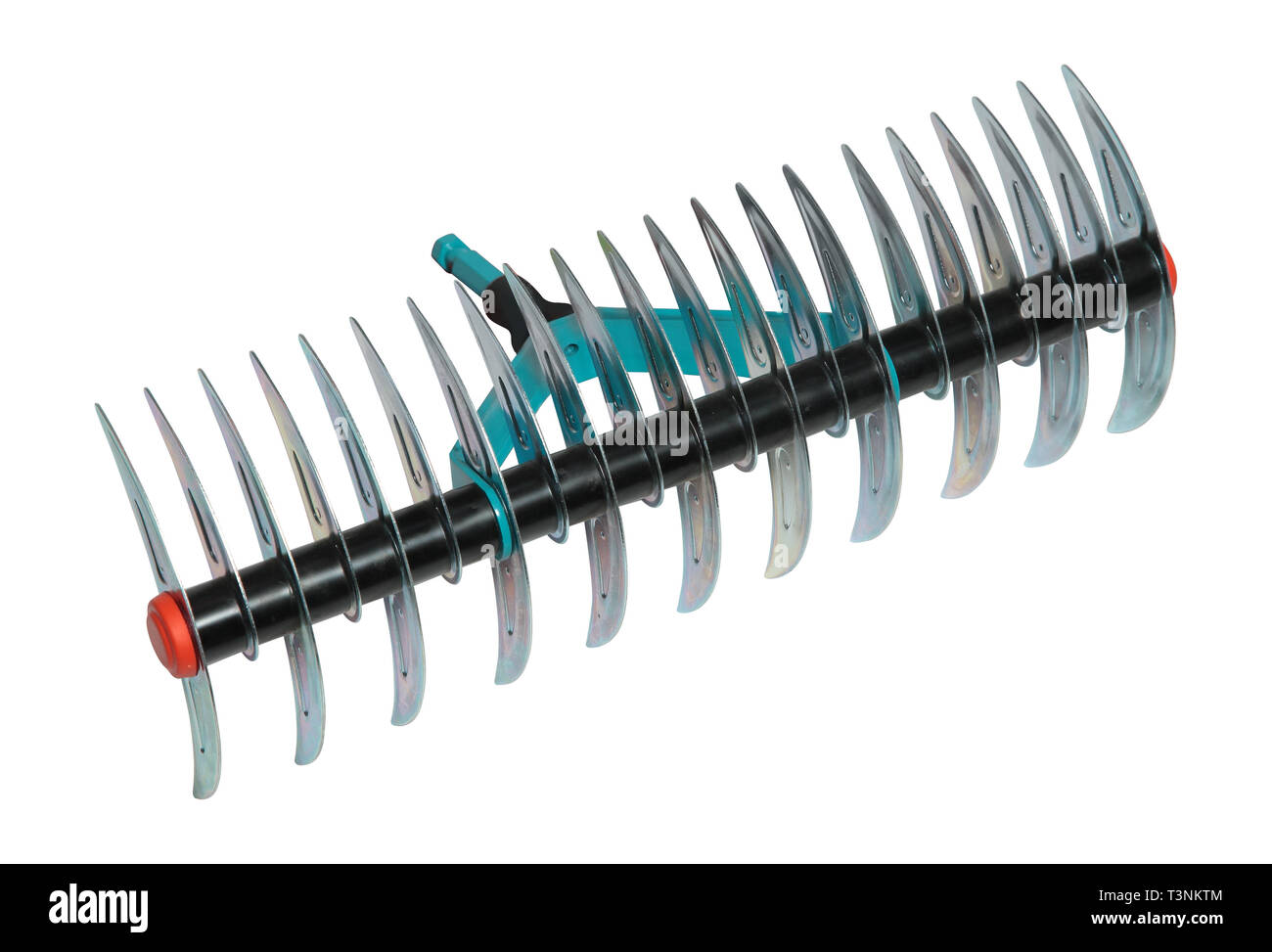 metal rake for cultivator isolated on white background Stock Photo - Alamy