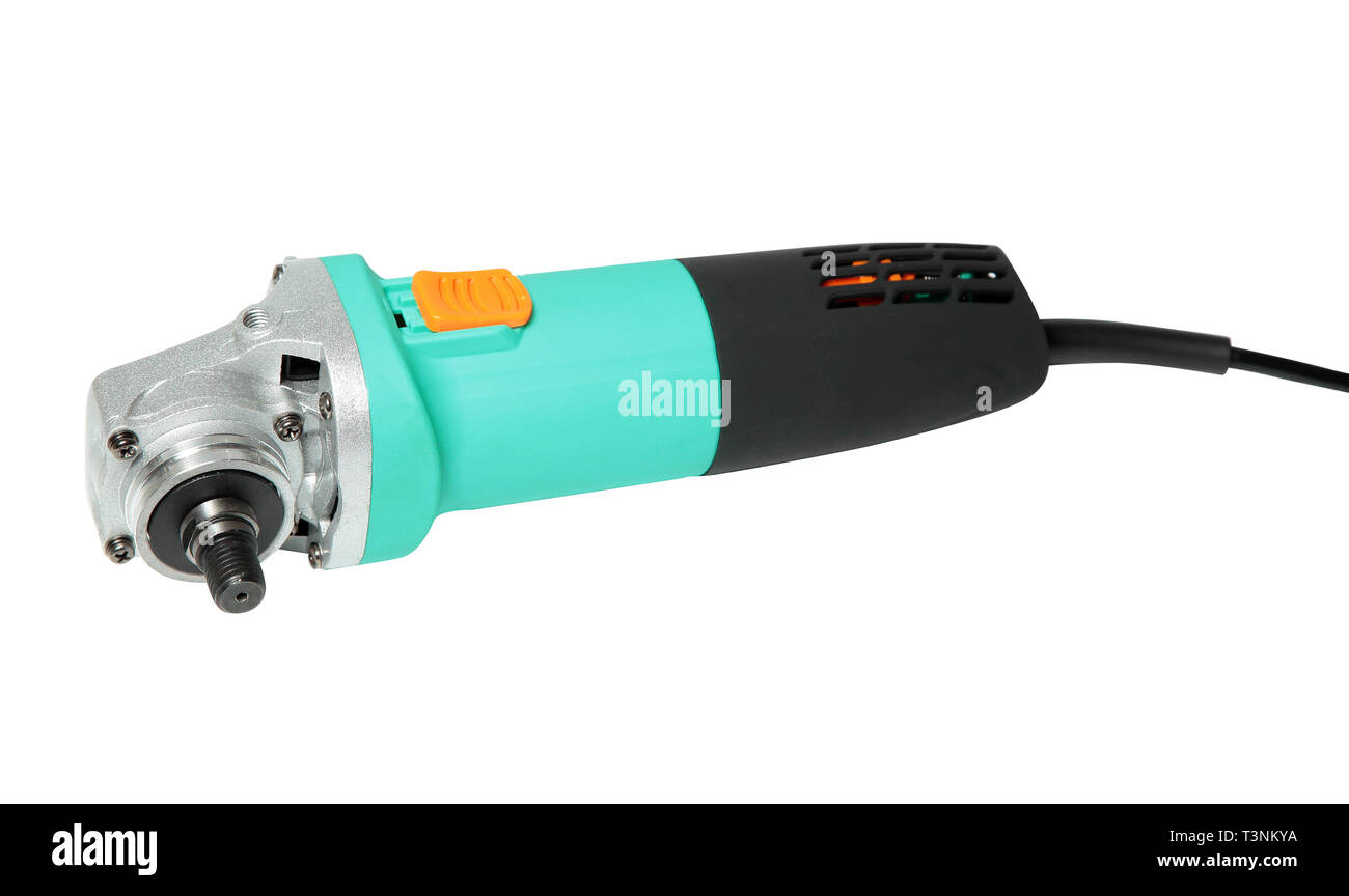 Angle Sander. Isolated on white background. Sander saw. Angle machine ...