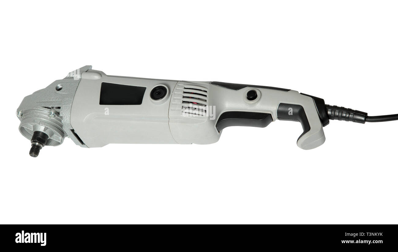 Angle Sander. Isolated on white background. Sander saw. Angle machine ...