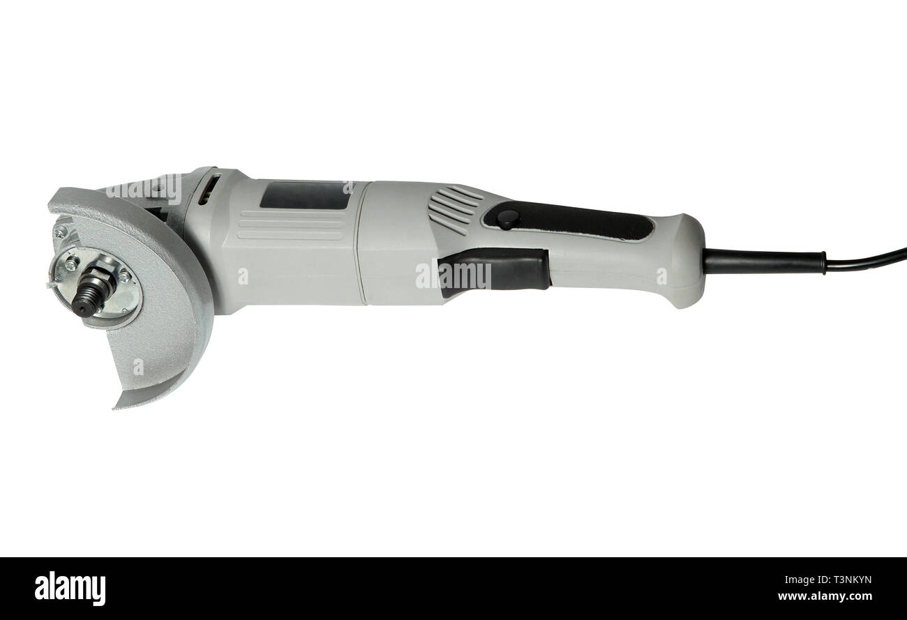 Angle Sander. Isolated on white background. Sander saw. Angle machine ...