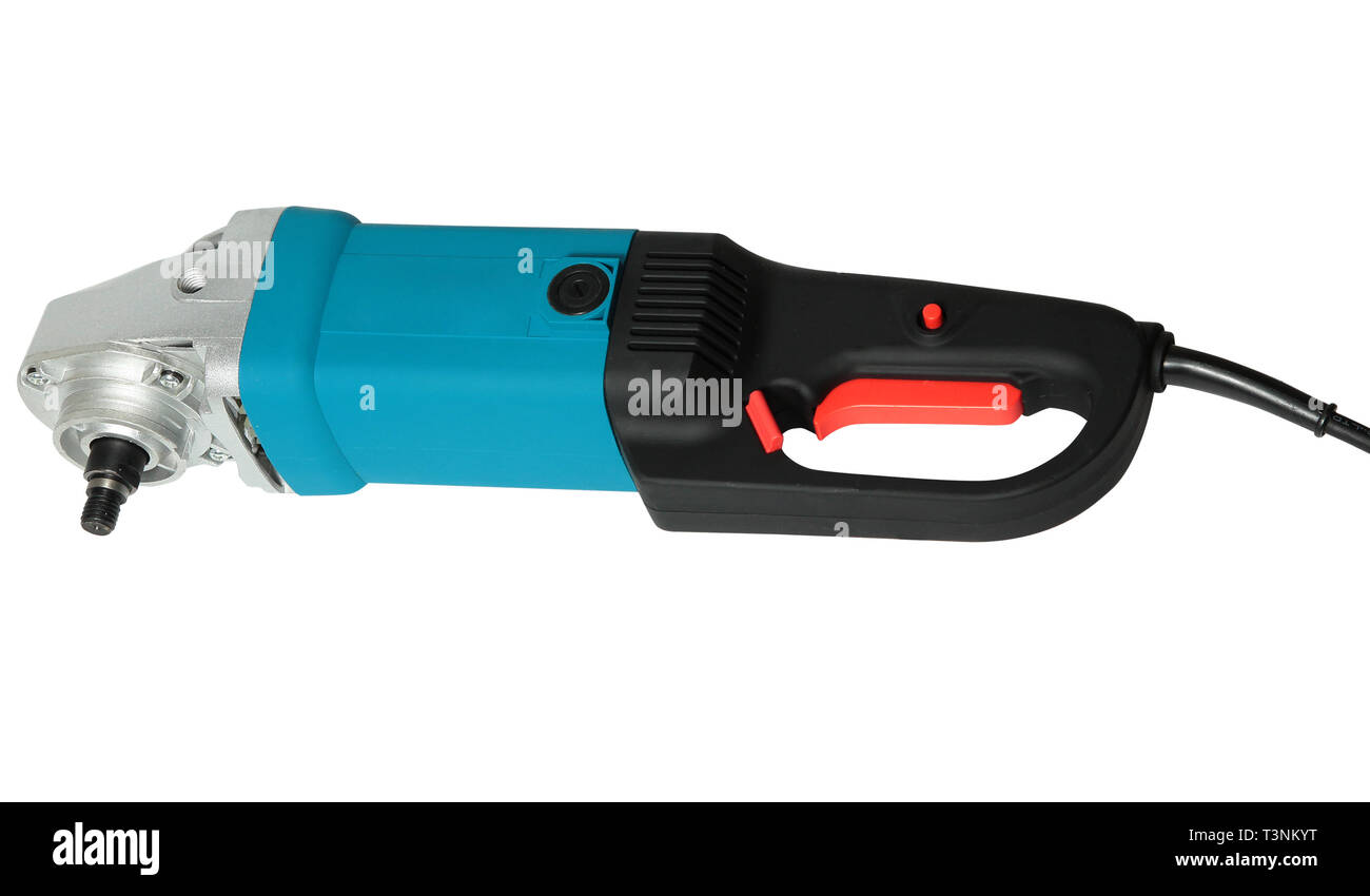 Angle Sander. Isolated on white background. Sander saw. Angle machine ...