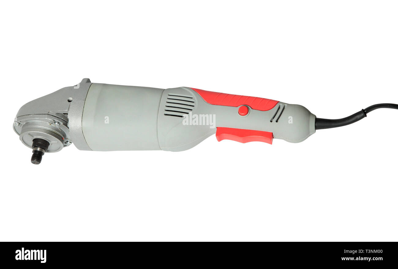 Angle Sander. Isolated on white background. Sander saw. Angle machine ...