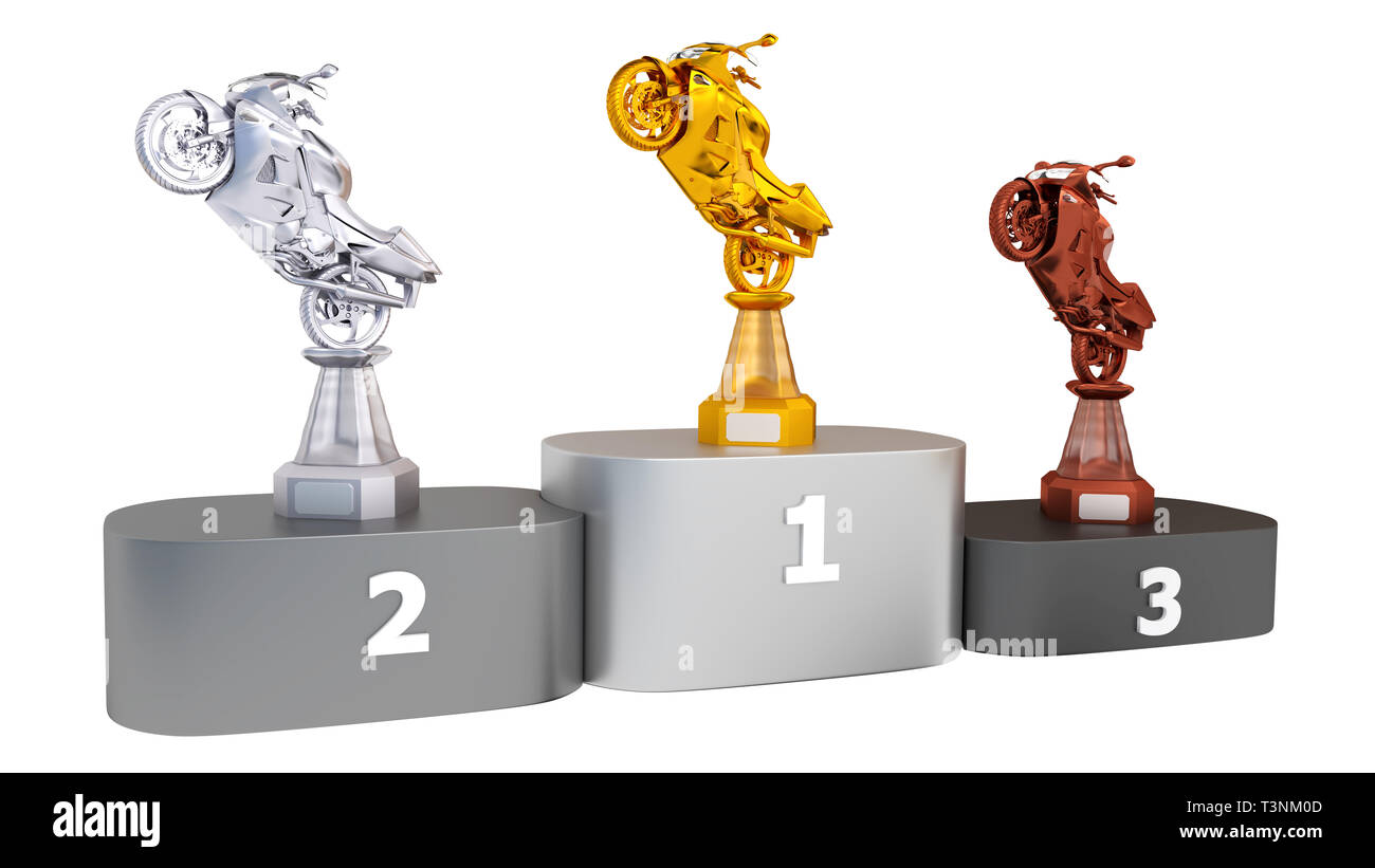 Golden bike trophy Cut Out Stock Images & Pictures - Alamy