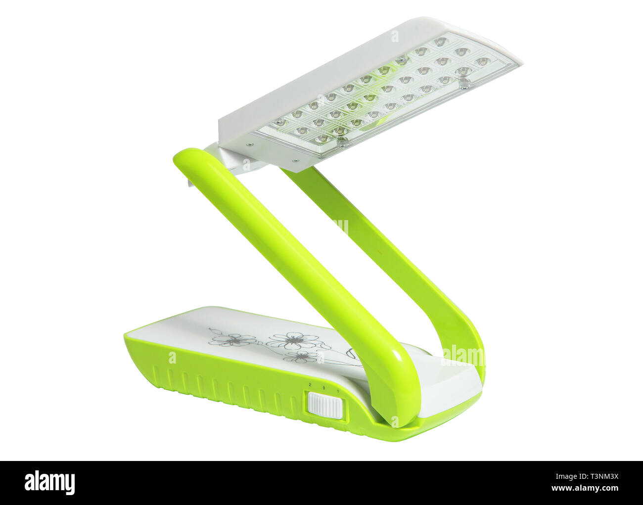 Table portable LED lamp isolated on white background Stock Photo - Alamy