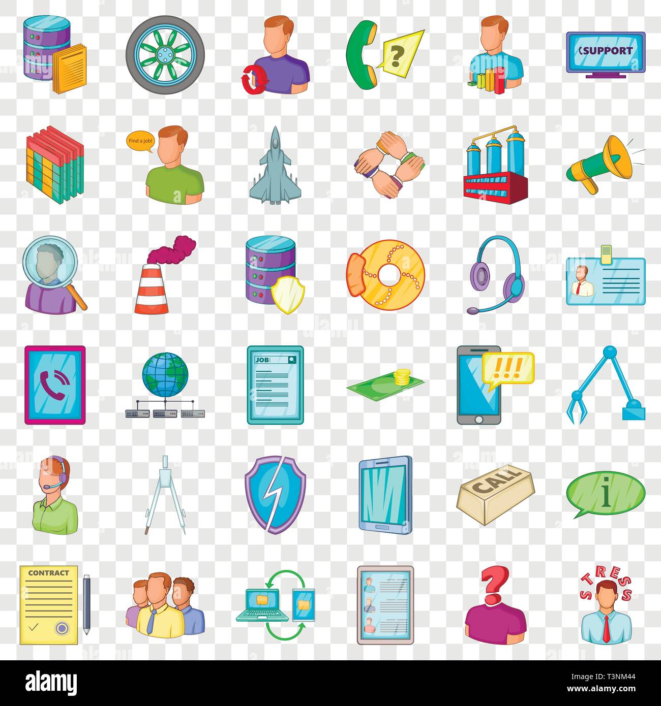 Economy icons set, cartoon style Stock Vector Image & Art - Alamy