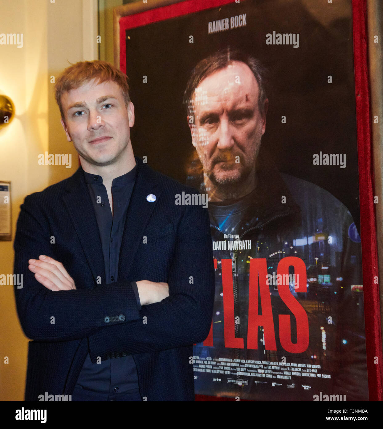 Berlin, Germany. 10th Apr, 2019. The actor Albrecht Schuch stands in ...