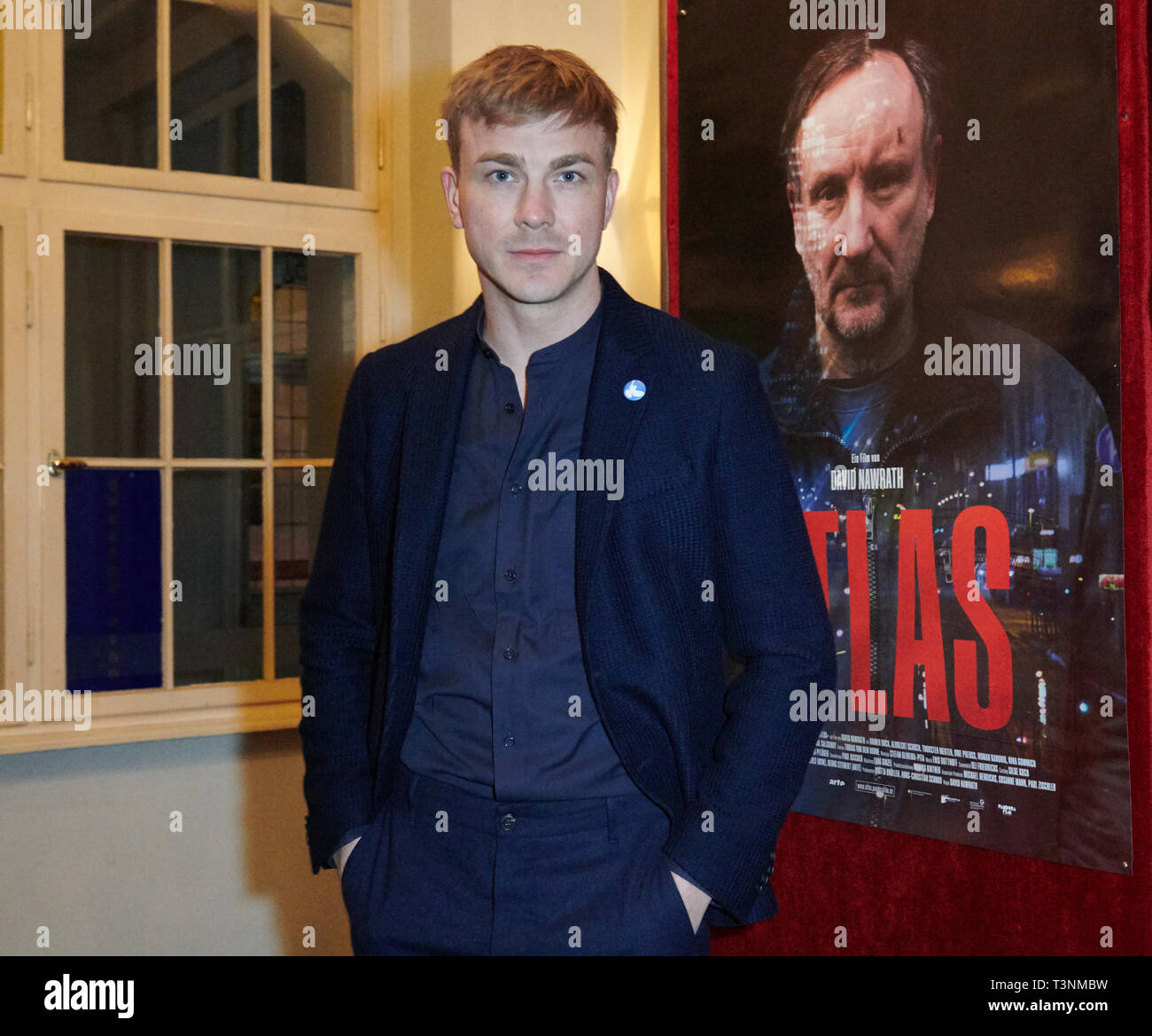 Berlin, Germany. 10th Apr, 2019. The actor Albrecht Schuch stands in ...