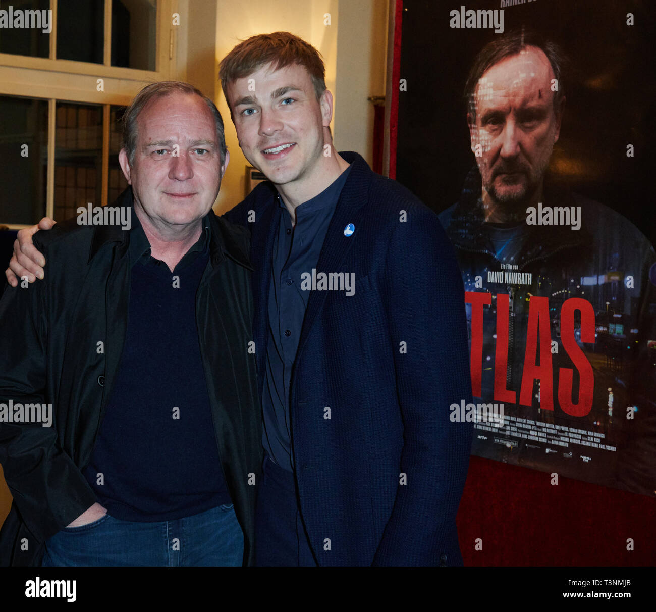 Berlin, Germany. 10th Apr, 2019. The actors Uwe Preuss (l) and Albrecht ...