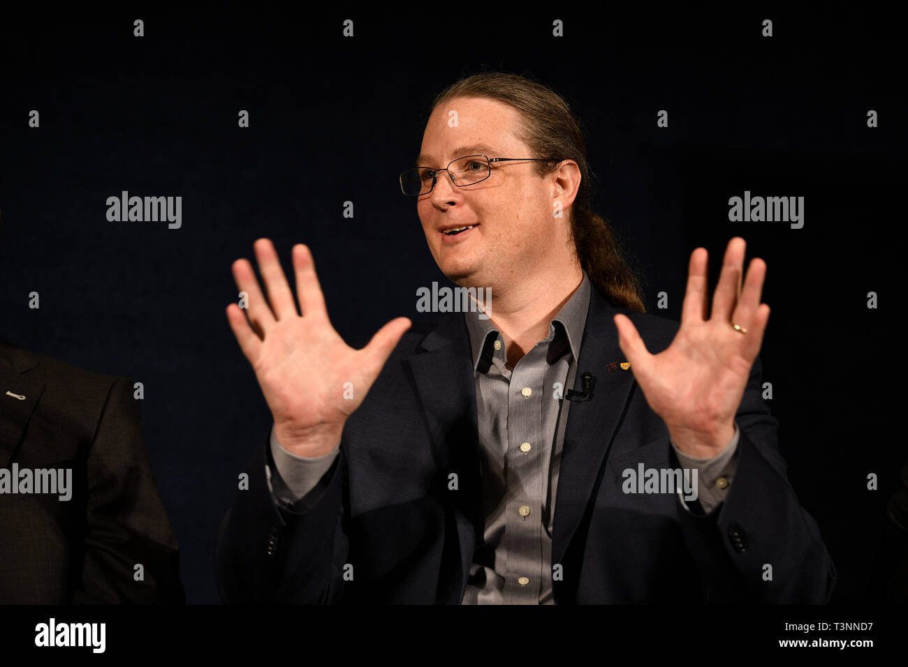 Washington, USA. 10th Apr, 2019. Astrophysicist Avery Broderick attends ...