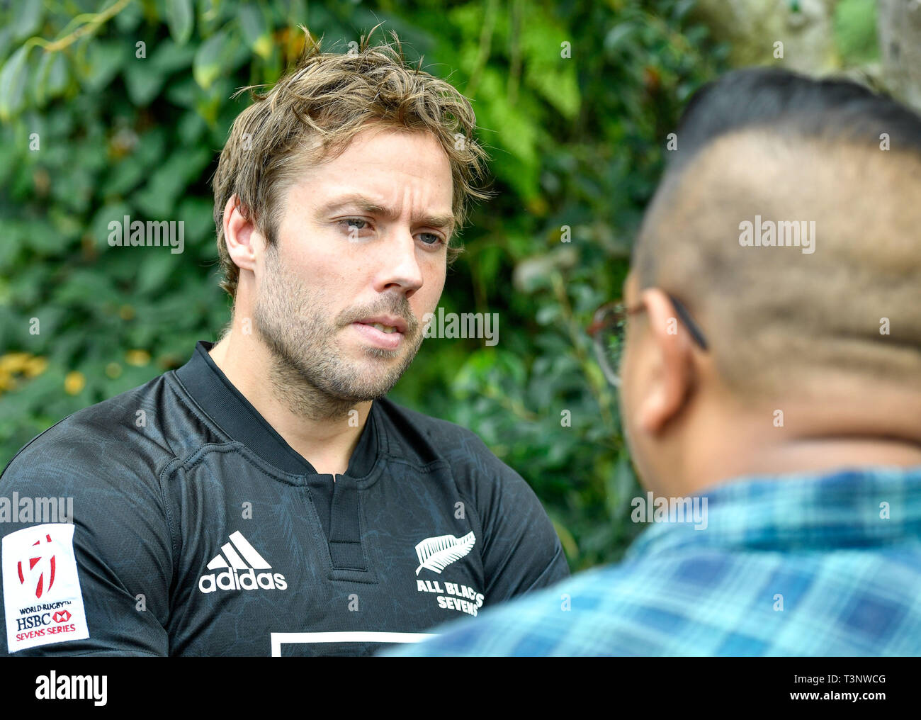Singapore, Singapore. 10th Apr, 2019. Tim Mikkelson speaks to the press ...