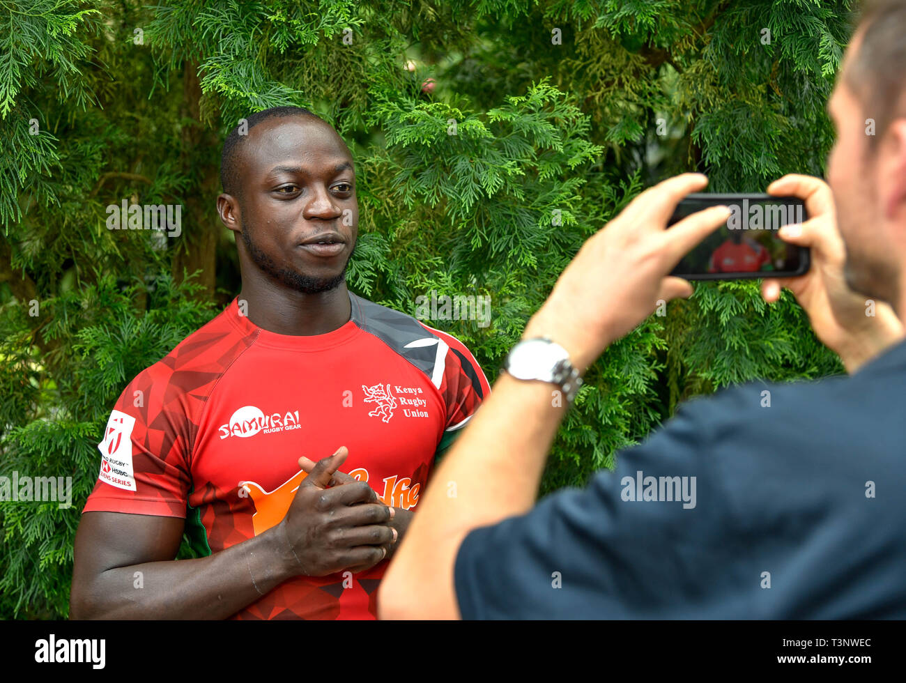 Singapore, Singapore. 10th Apr, 2019. Kenya 7's captain Jeffrey Oluoch ...