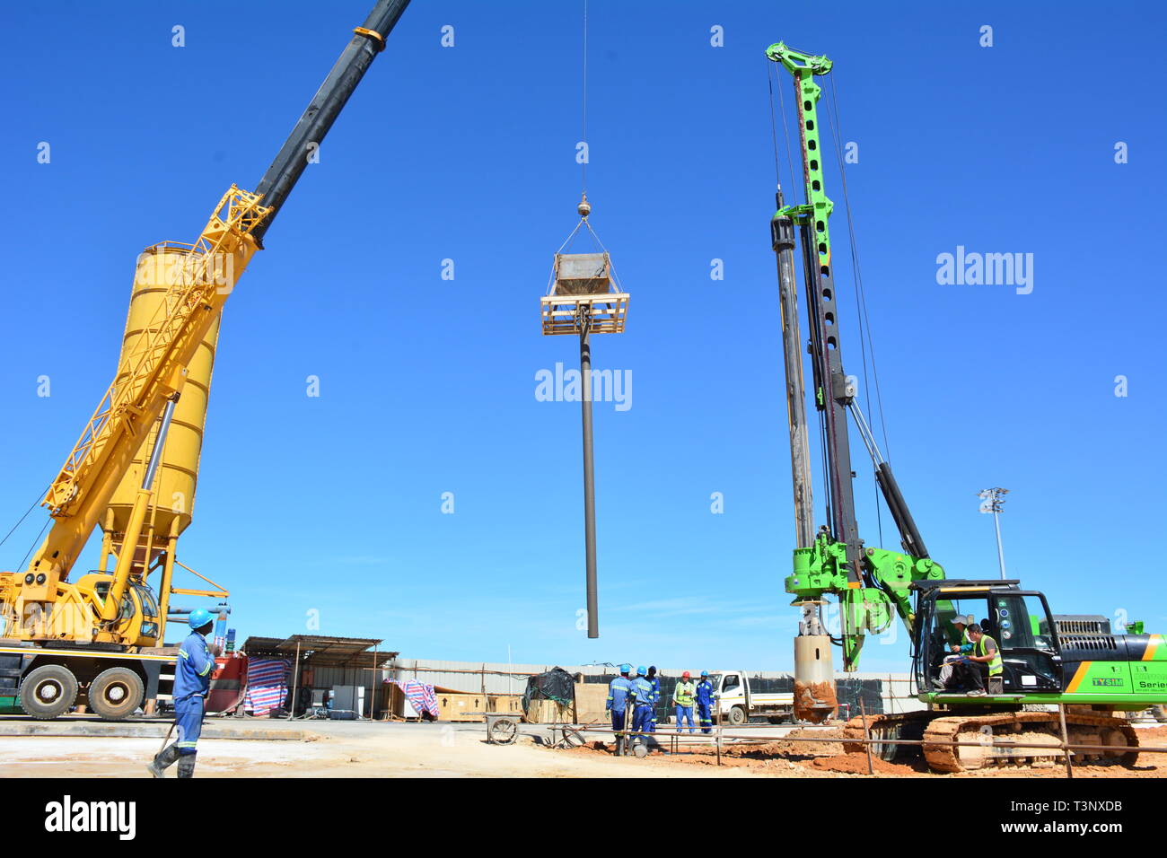 Harare. 7th Apr, 2019. Photo taken in April 7, 2019 shows the upgrading ...