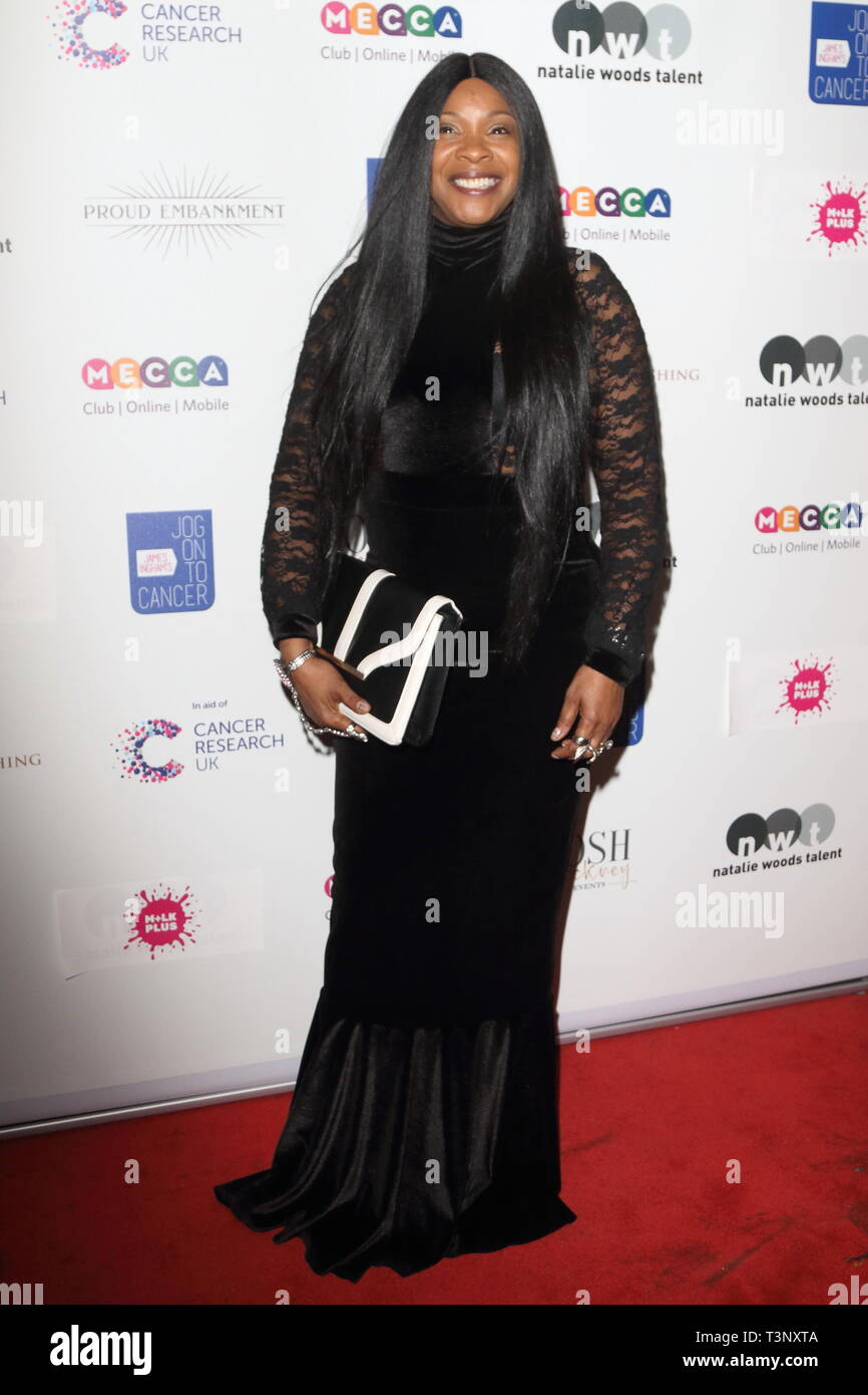 Sandi Bogle on the red carpet at James Ingham's 'Jog-On to Cancer' 7th ...