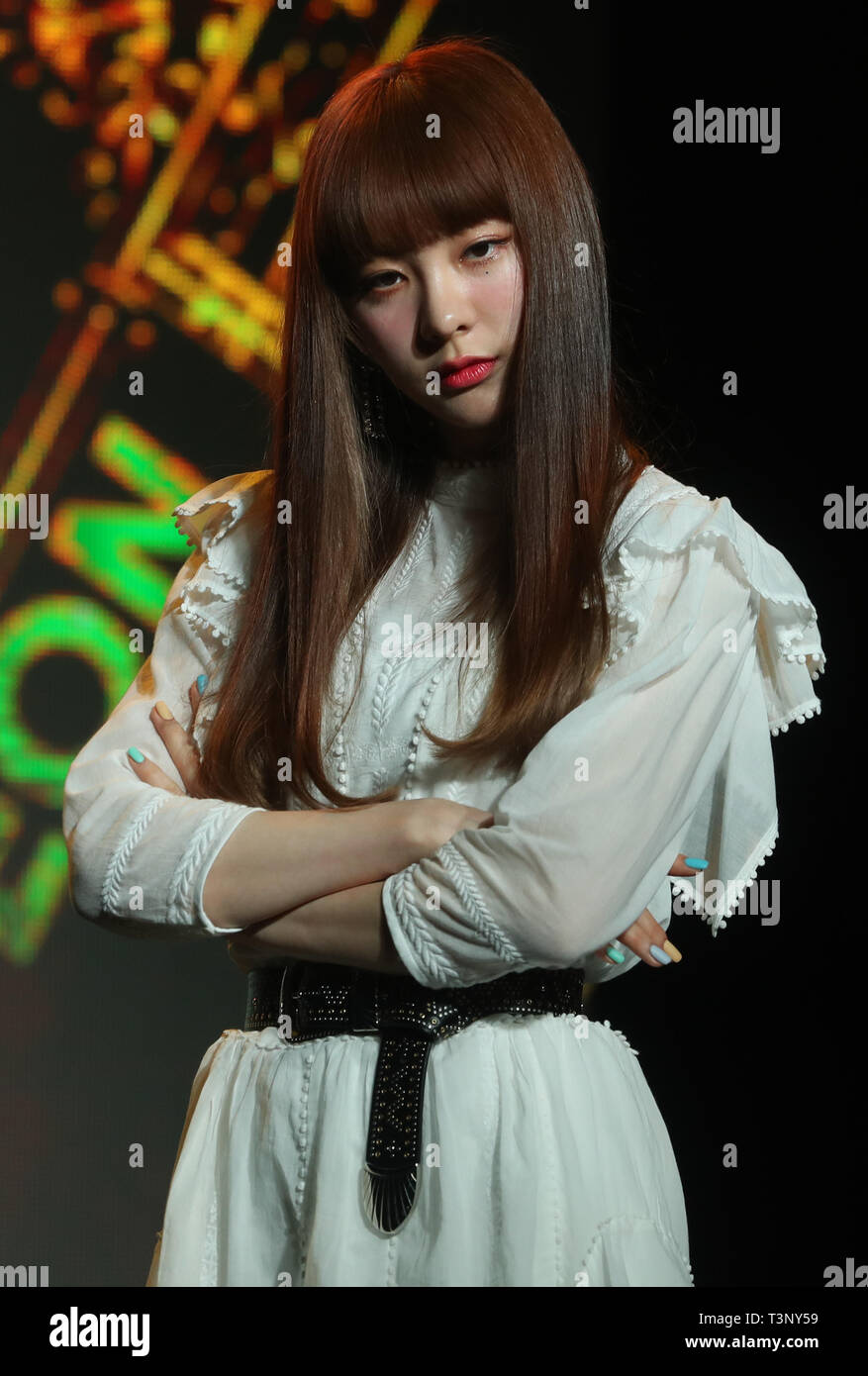 11th Apr, 2019. S. Korean girl group BVNDIT Yi Yeon, a member of South ...