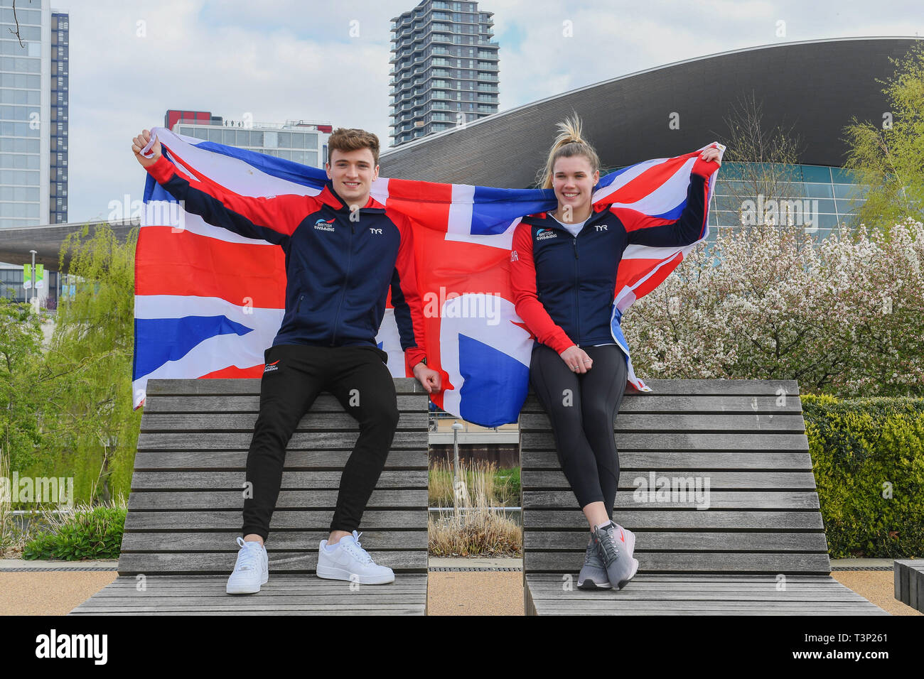 London, UK. 11th Apr, 2019. Grace Reid and Matty Lee of Great Britain ...