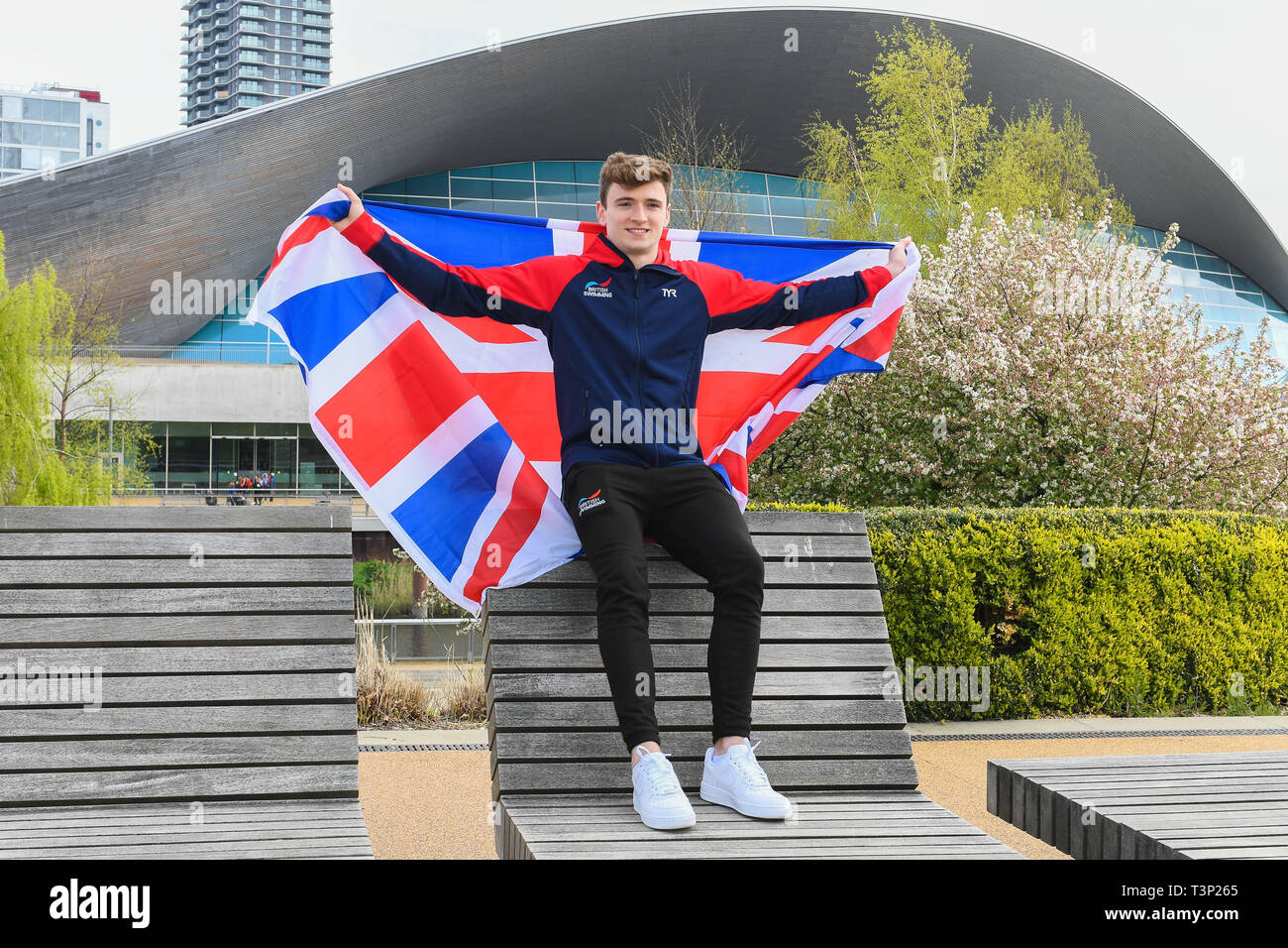 London, UK. 11th Apr, 2019. Matty Lee of Great Britain poses for ...