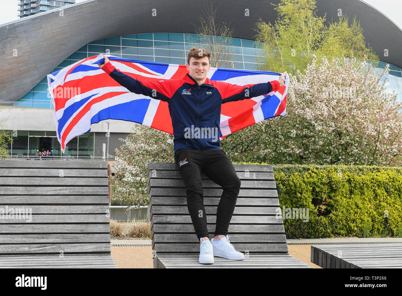 London, UK. 11th Apr, 2019. Matty Lee of Great Britain poses for ...