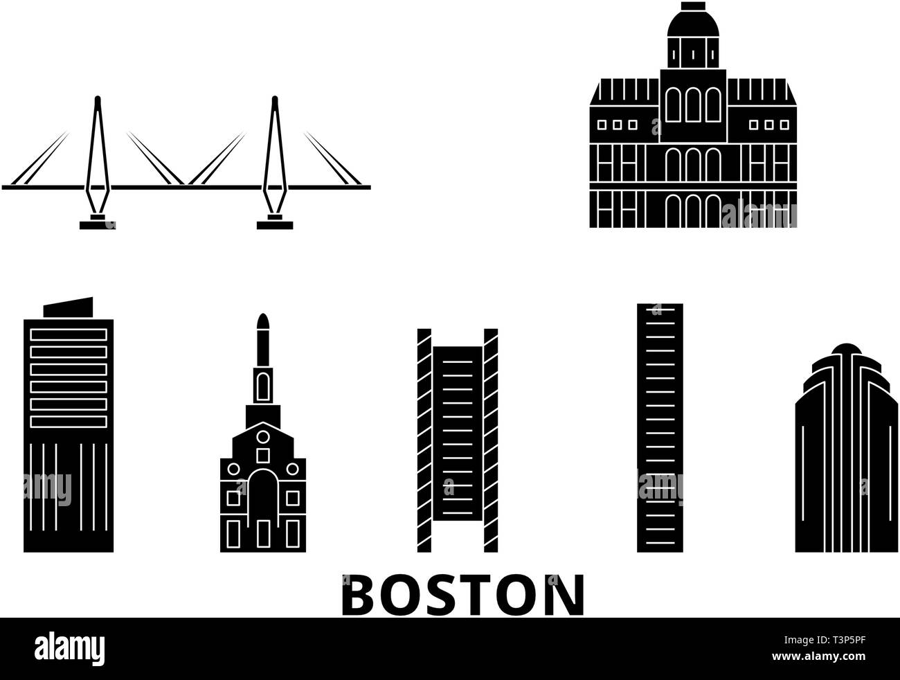 Boston historic sights Stock Vector Images - Alamy