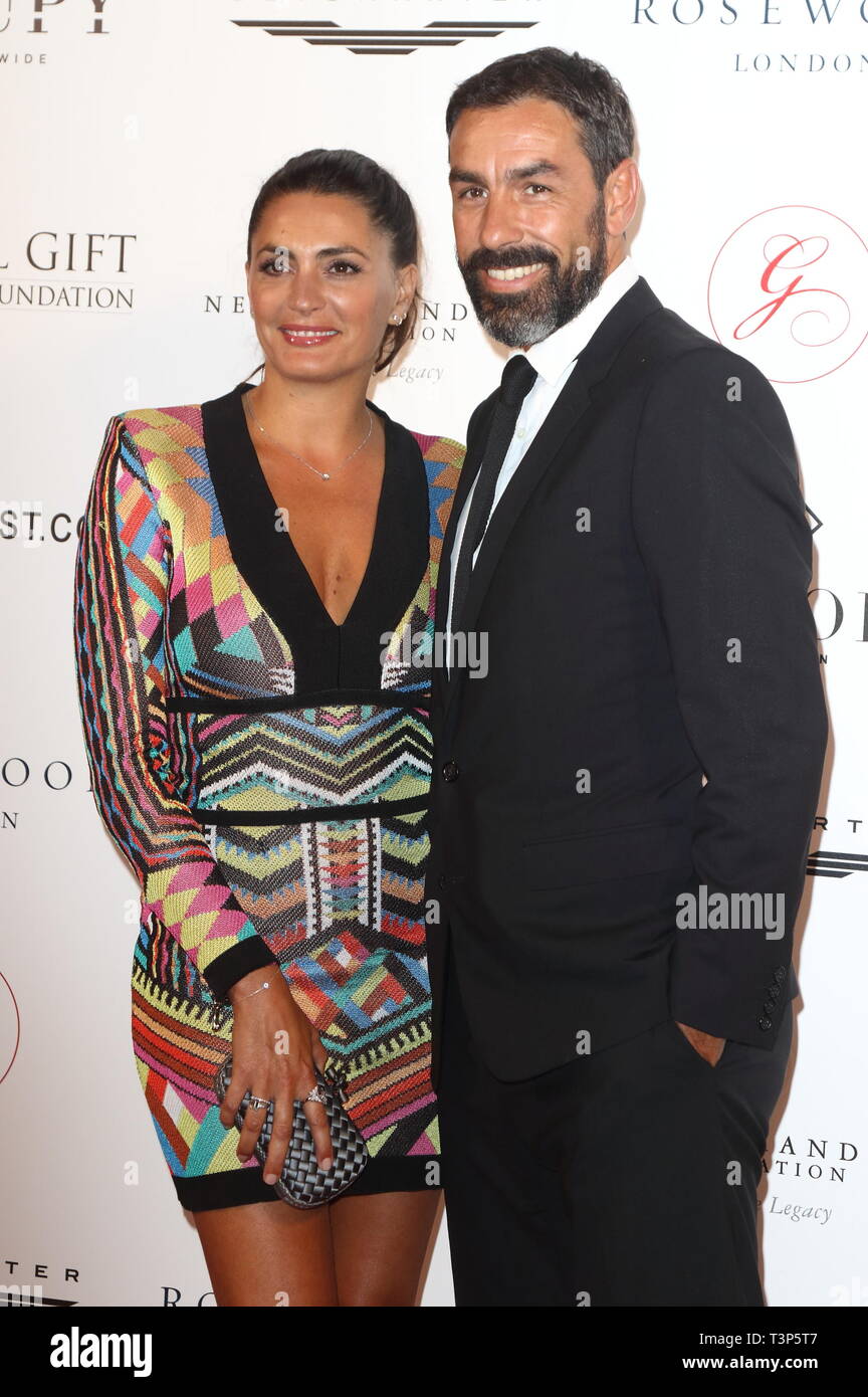 London.UK. Robert Pires and Jessica Lemarie-Pires at the The Global ...