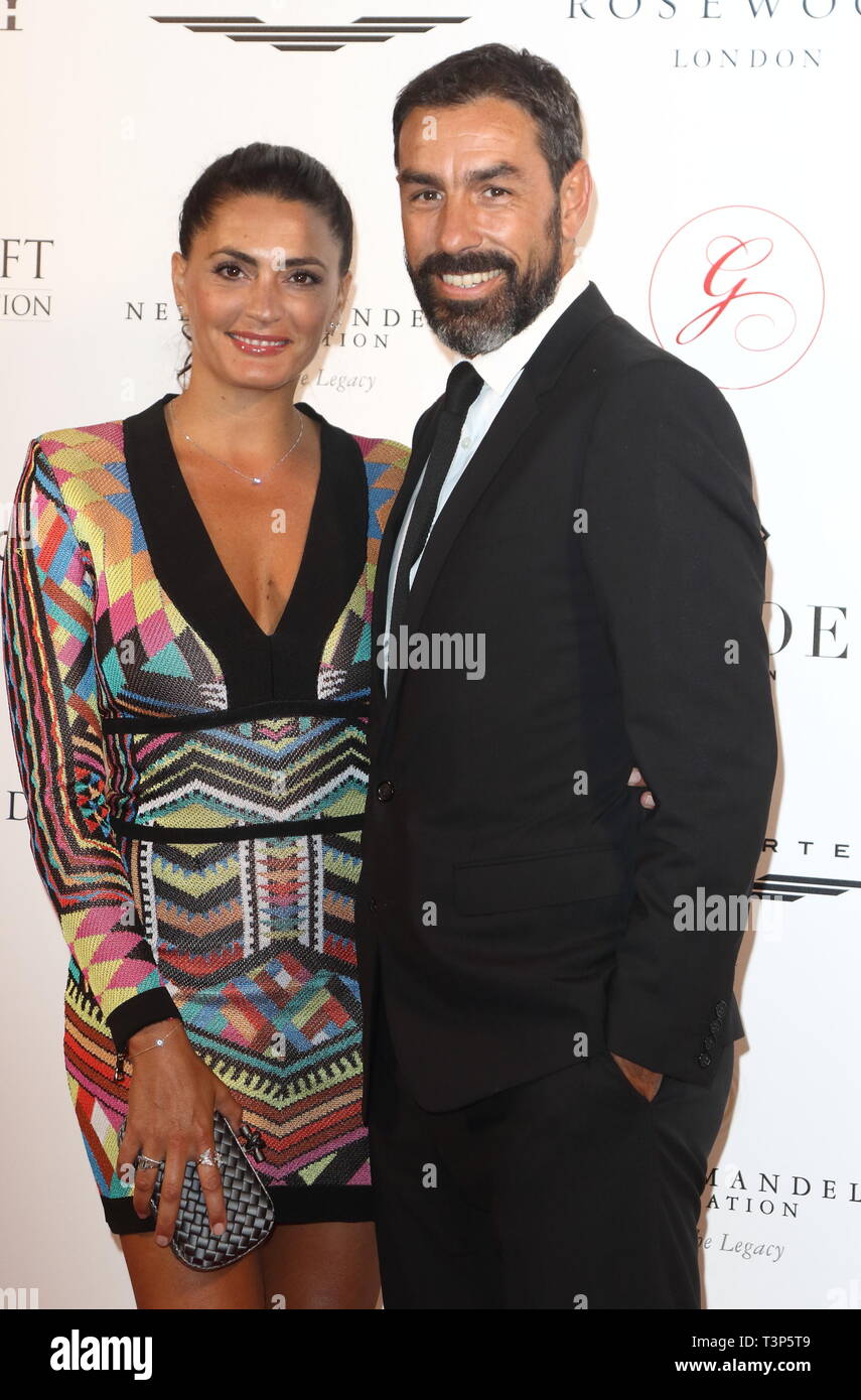 London.UK. Robert Pires and Jessica Lemarie-Pires at the The Global ...