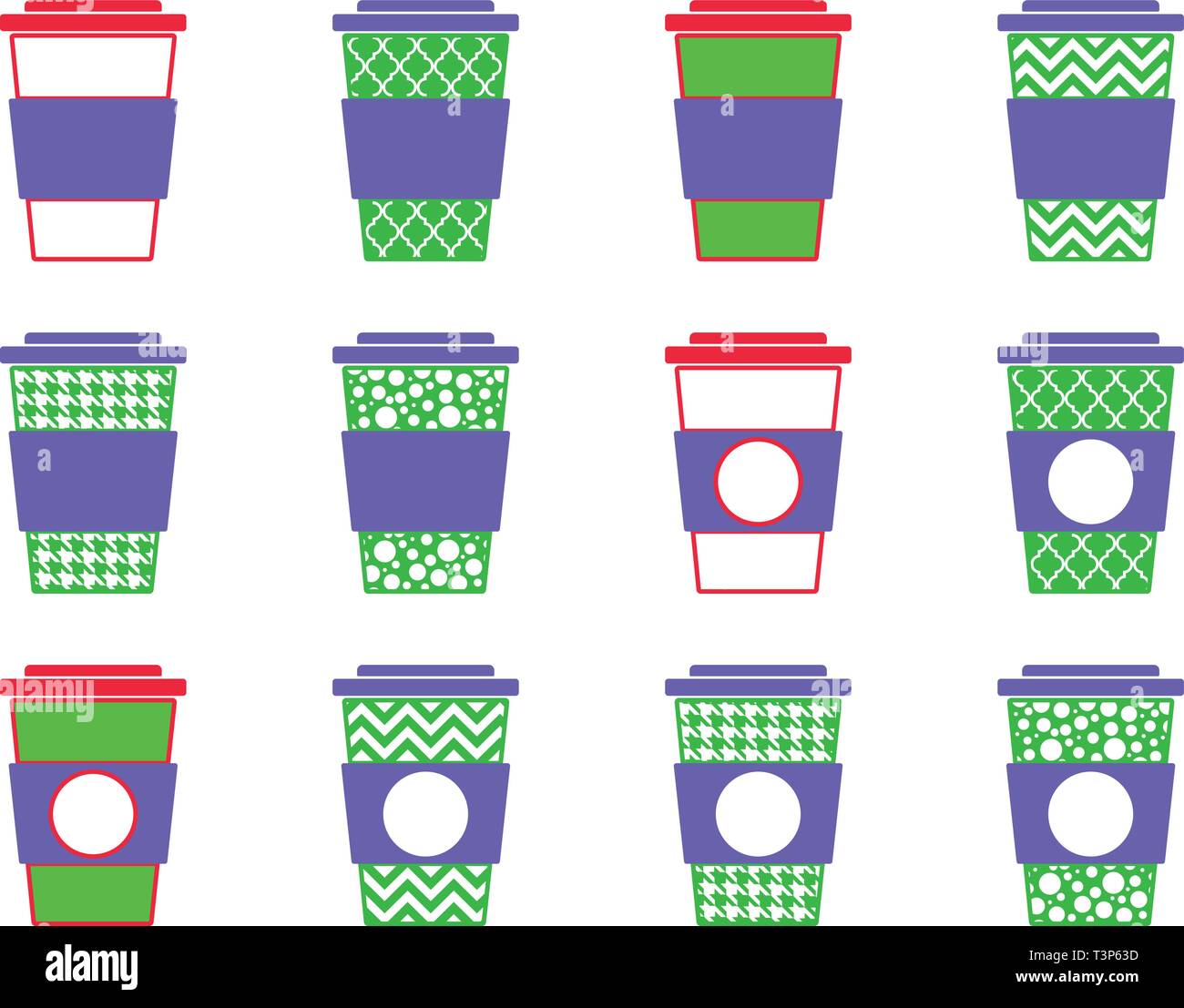 Coffee glass vector collection with monogram Stock Vector Image & Art ...