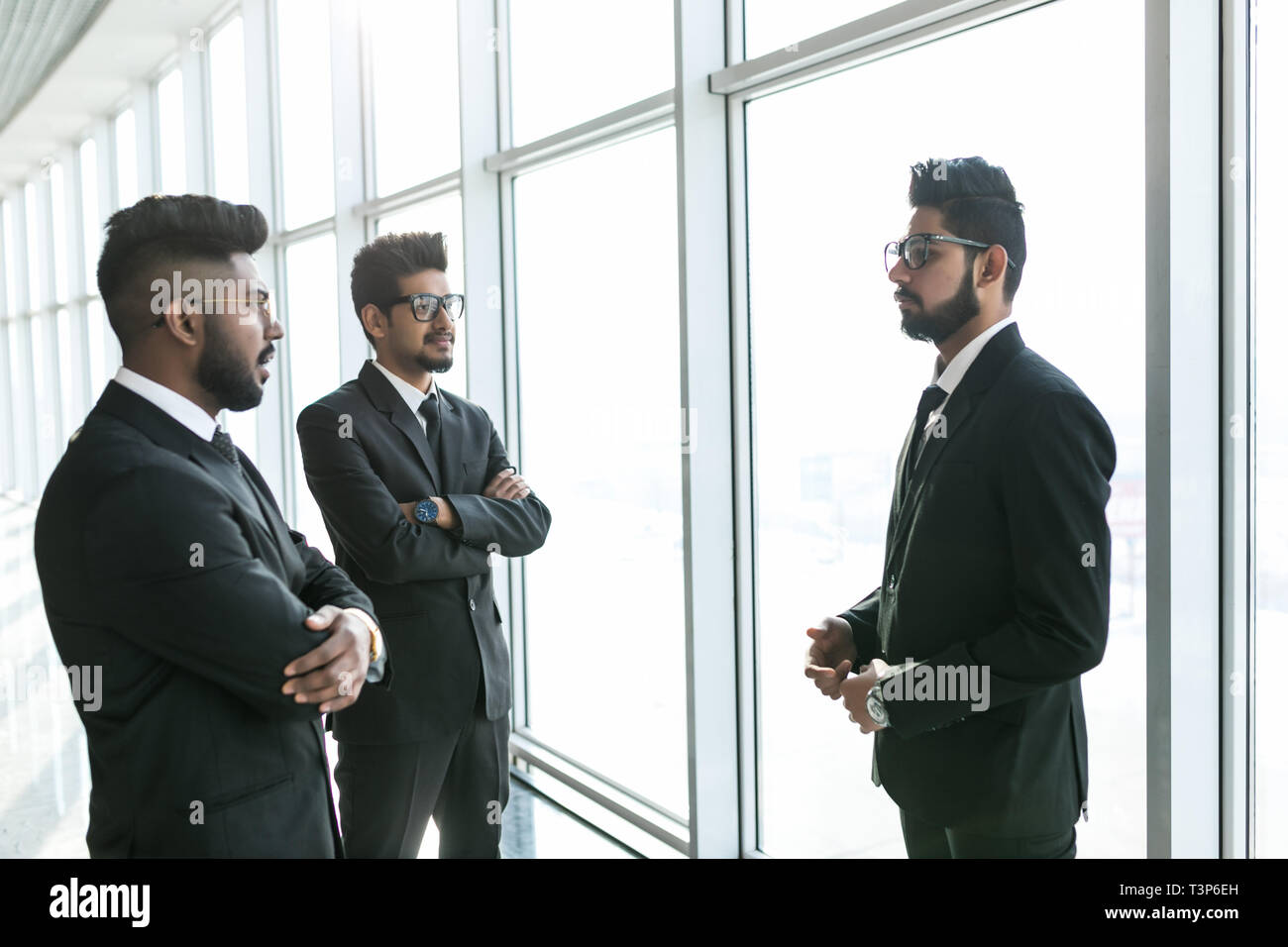 Indian business people working together in office hall Stock Photo - Alamy