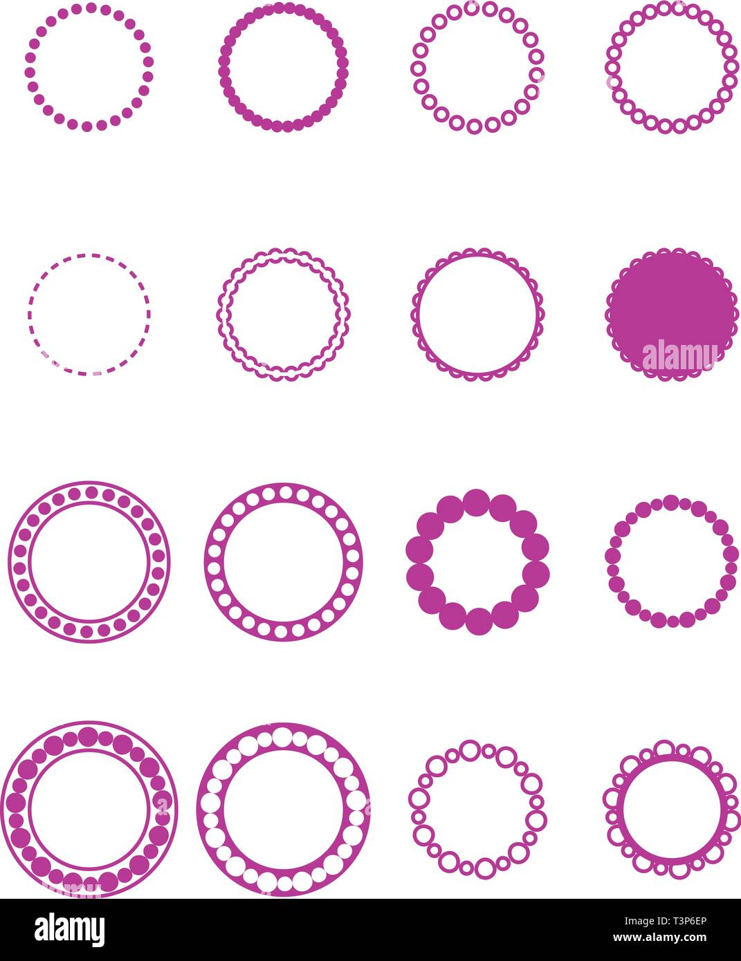 Circle Monogram Frames Collection Stock Vector Image & Art - Alamy